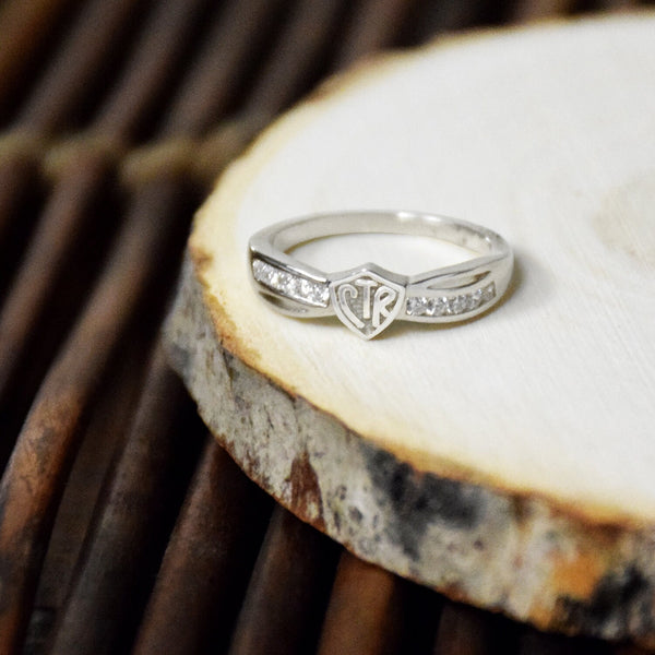 Bow with Classic Shield Sterling Silver Choose the Right CTR Ring ...